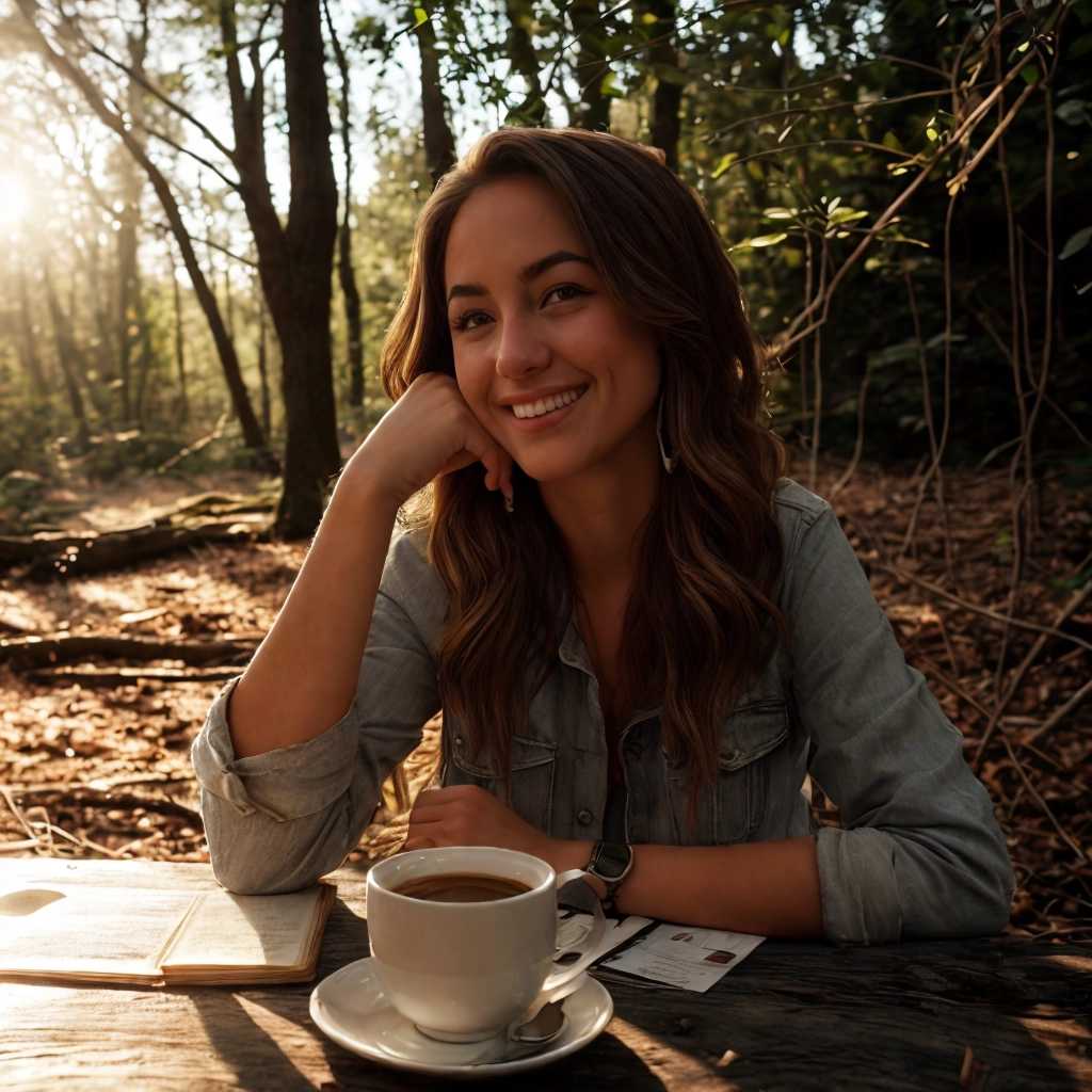 Enjoying a Coffee Break in the Woods: A Peaceful Retreat