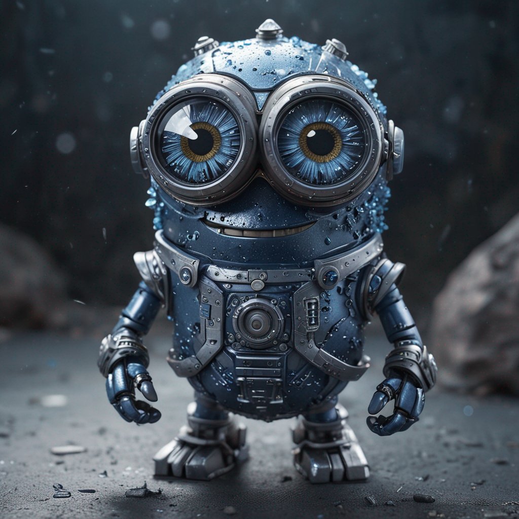 Robotic Minion with Goggles A Fusion of Whimsy and Tech - Pixel Dojo