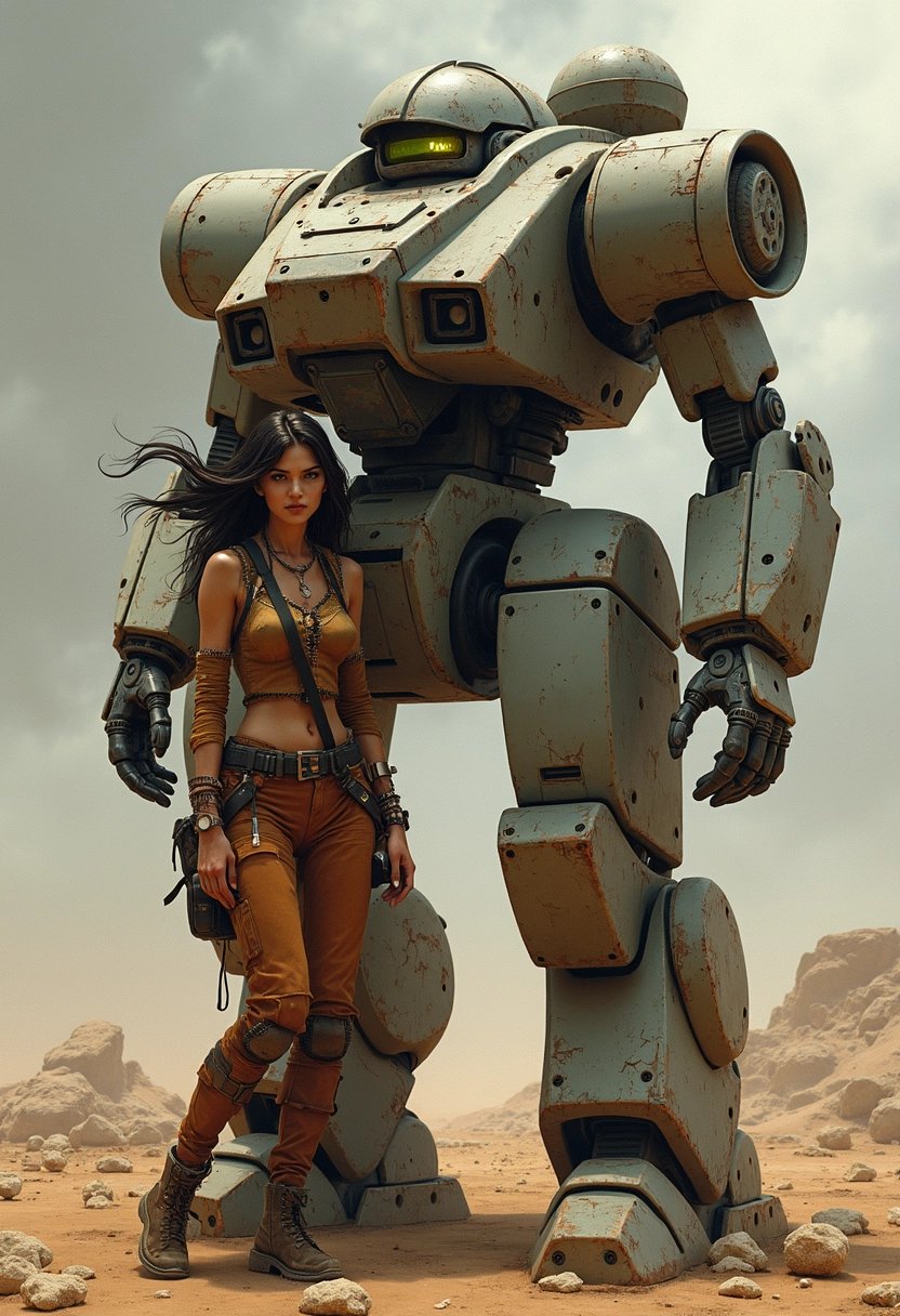 Robotic Sentinel A Female Warrior in a PostApocalyptic World - Pixel Dojo