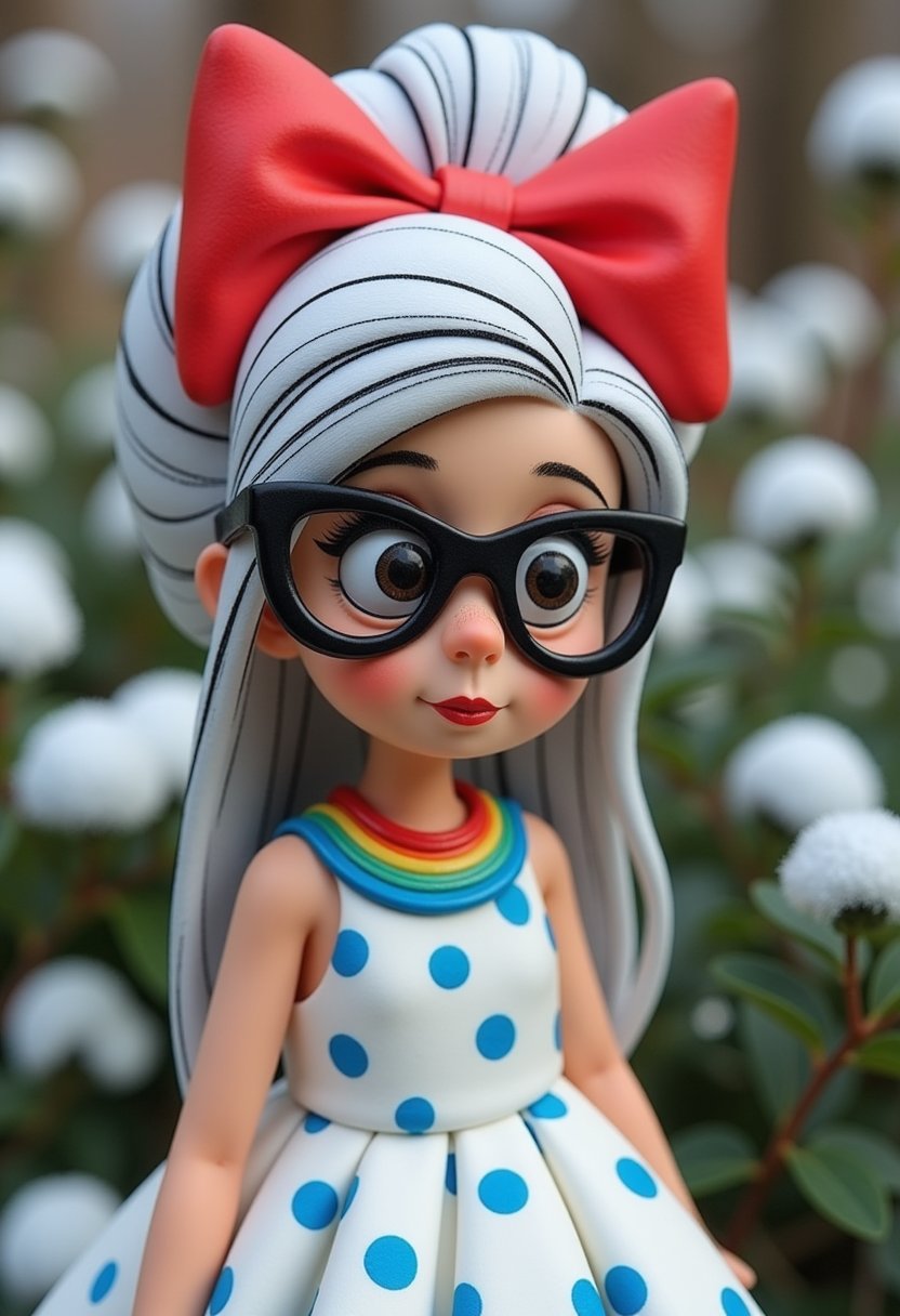 Whimsical Doll with Rainbow Dress - Pixel Dojo