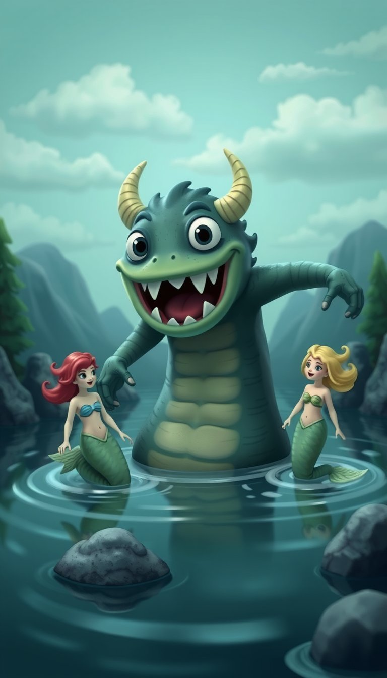 Dragon and Mermaids: A Magical Encounter - Pixel Dojo