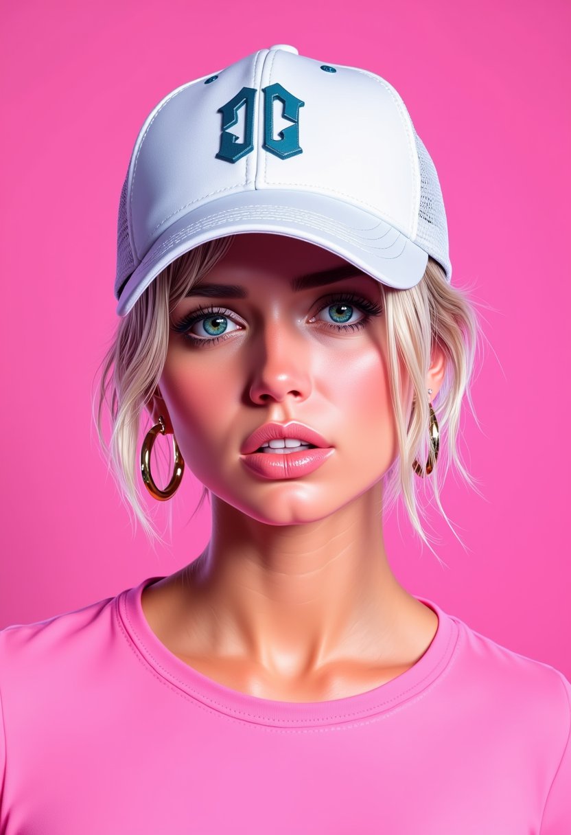 **Vibrant Portrait in Pink** - Pixel Dojo