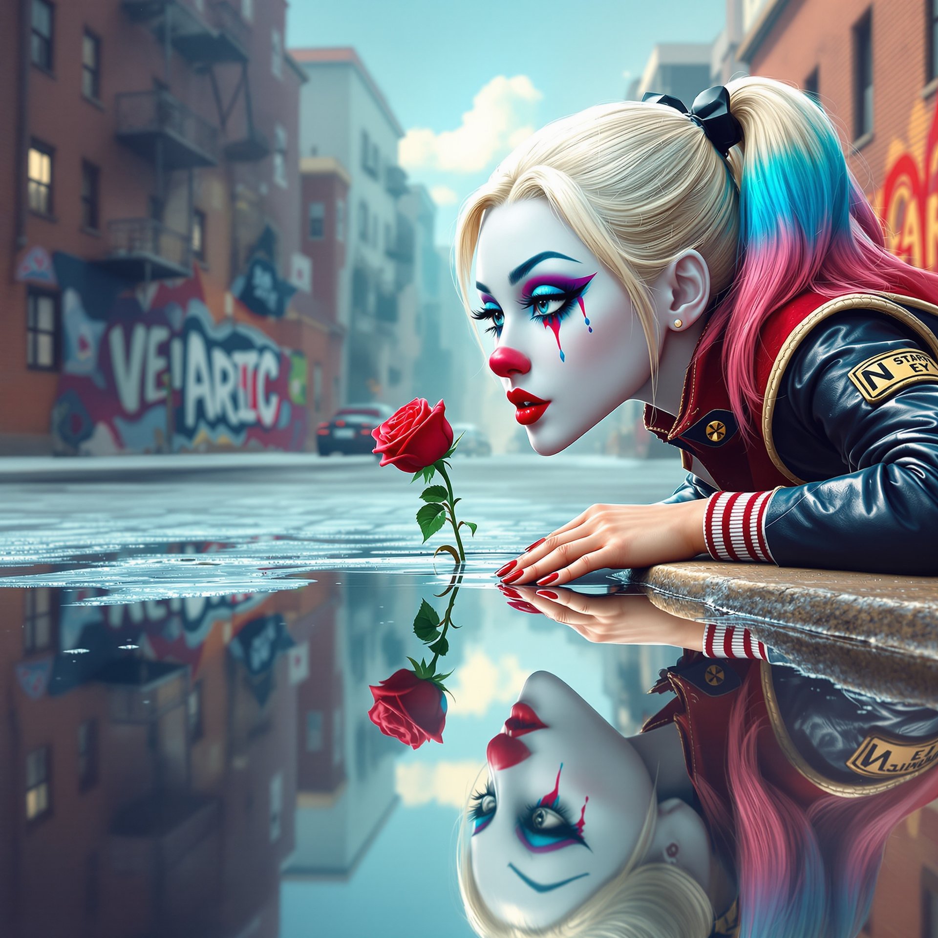 Reflections of a Clown in the City - Pixel Dojo