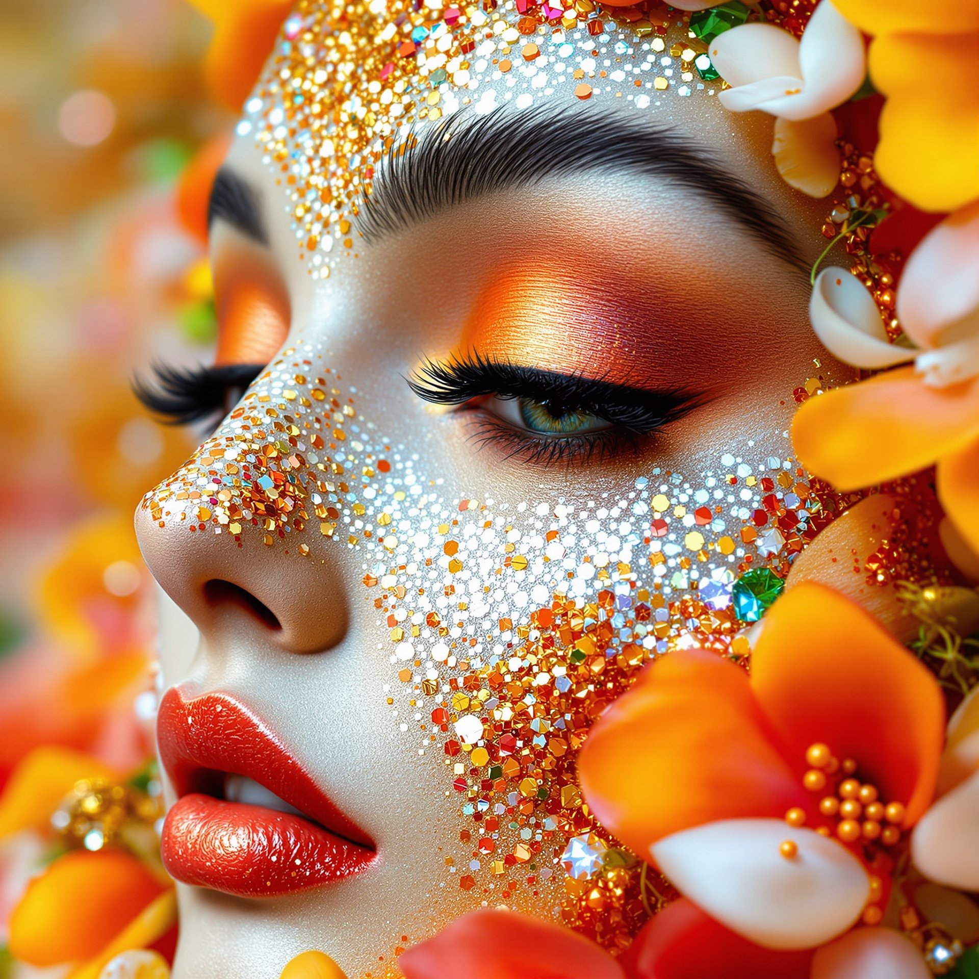 Glitter Goddess: A Celebration of Color and Beauty - Pixel Dojo